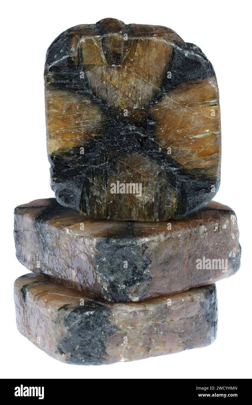 chiastolite from Chile isolated on white background Stock Photo - Alamy