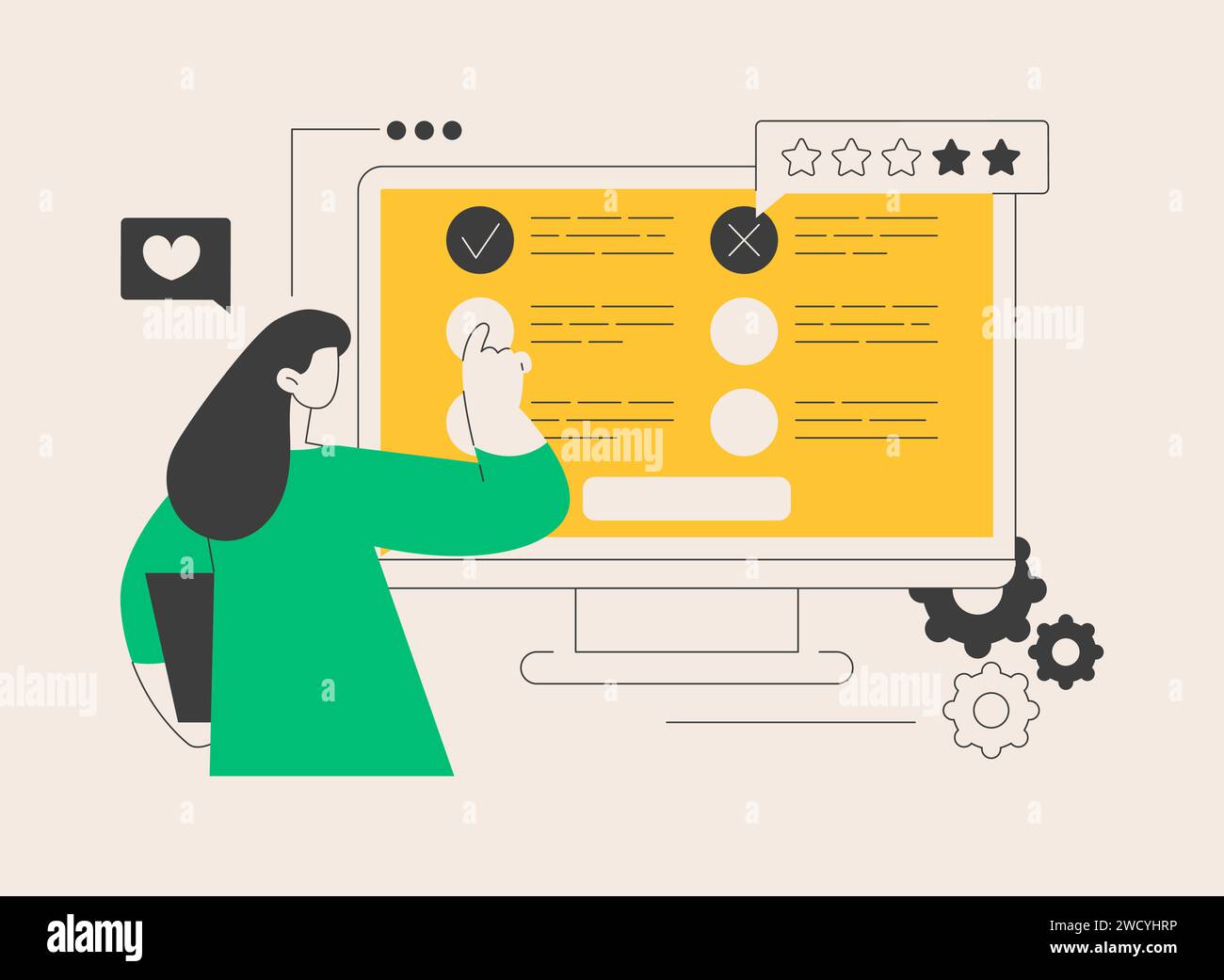 Online survey abstract concept vector illustration Stock Vector Image ...