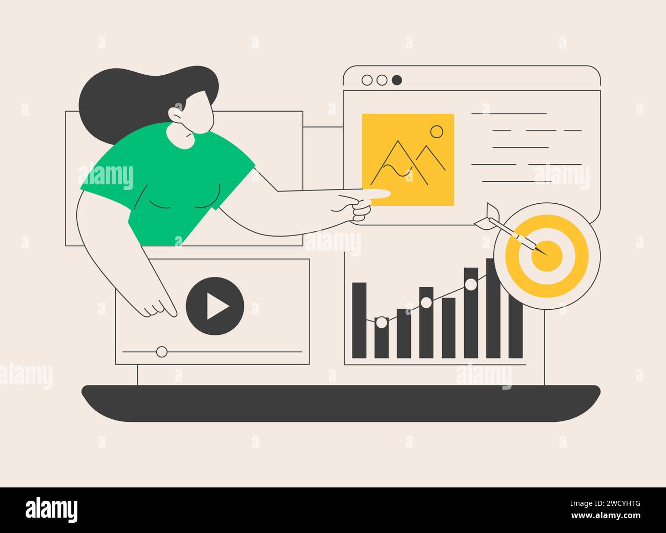 Content marketing abstract concept vector illustration Stock Vector ...