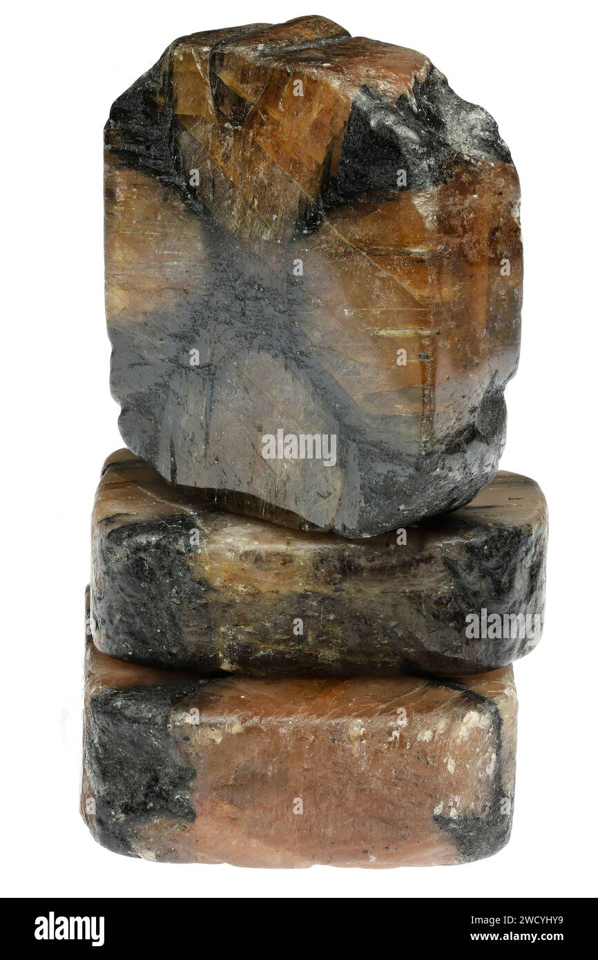 chiastolite from Chile isolated on white background Stock Photo - Alamy