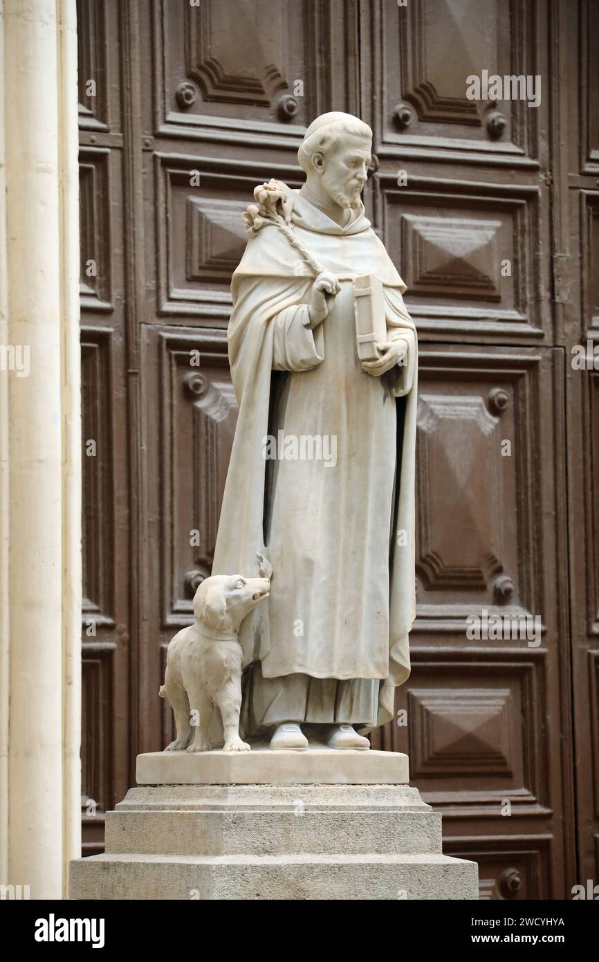 Statue of Saint Dominic in Valletta Stock Photo - Alamy