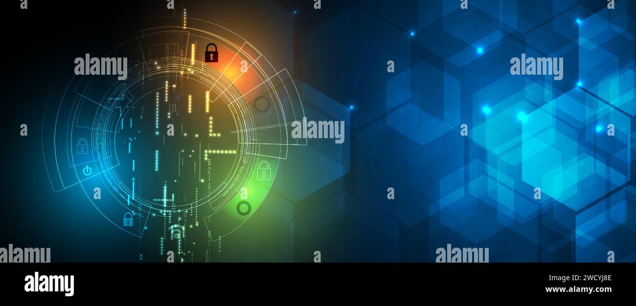 Technology abstract futuristic science background for internet business ...