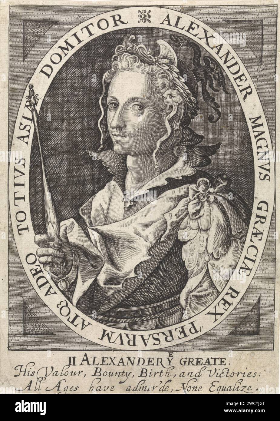 Alexander the Great as one of the nine heroes, Willem van de Passe ...