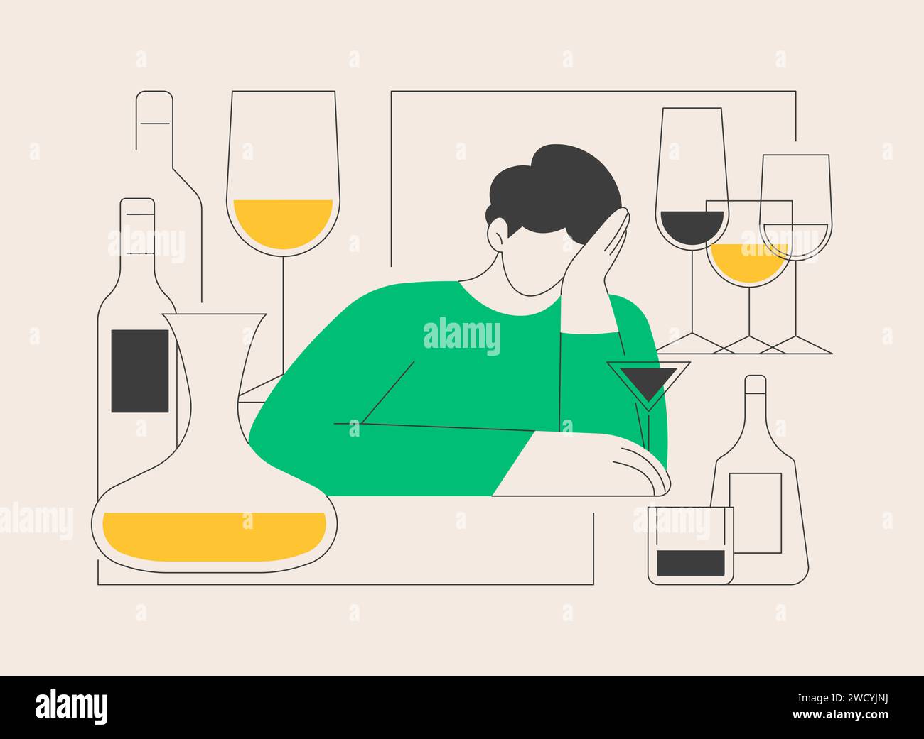 Concept of drinking and driving Stock Vector Images - Alamy