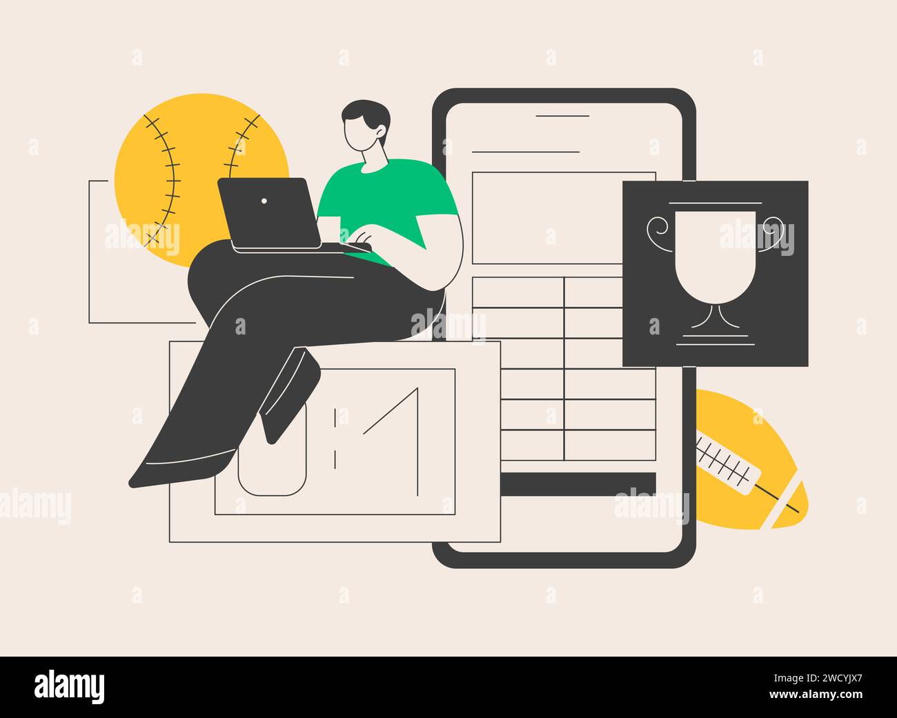 Sports betting abstract concept vector illustration Stock Vector Image ...
