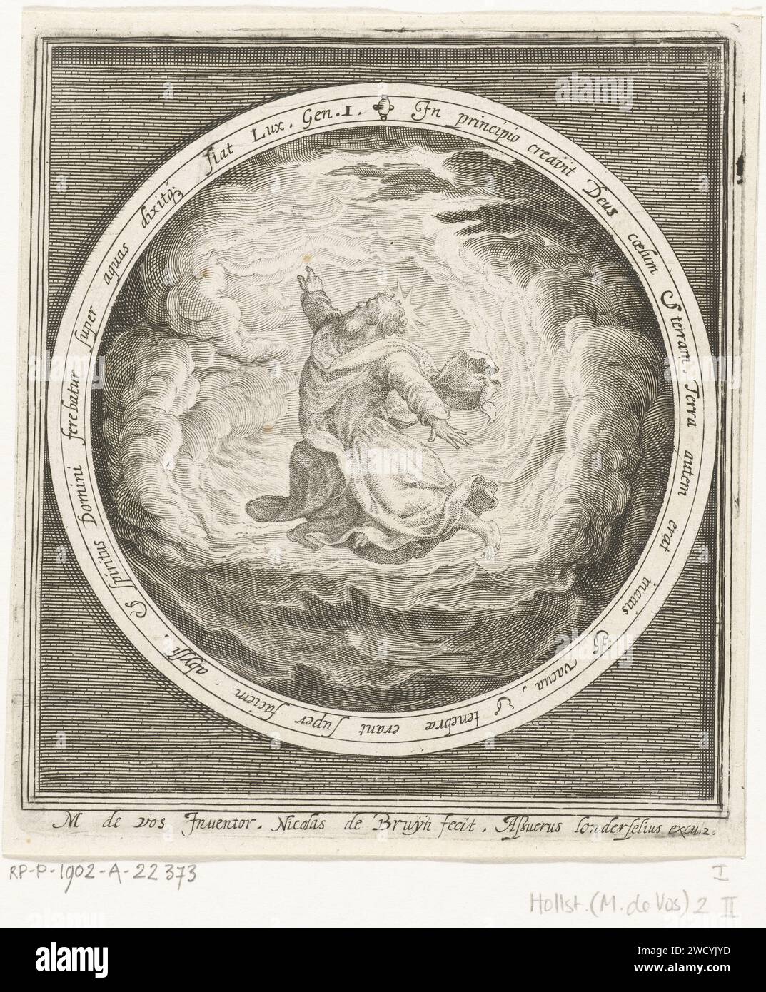 First day of creation: God creates heaven and earth, Nicolaes de Bruyn ...