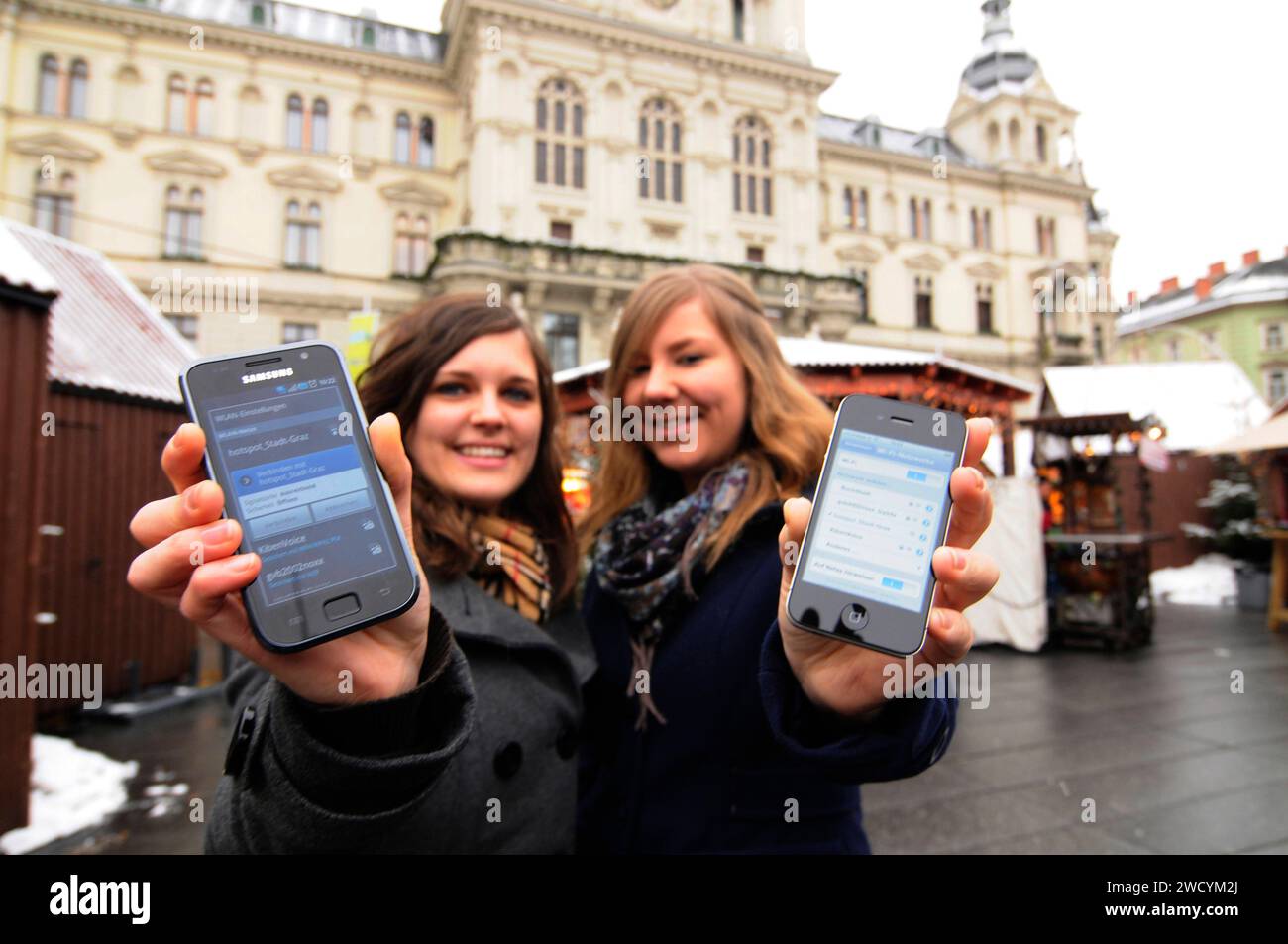 internet via wifi or wireless lan network connection on a smartphone ...