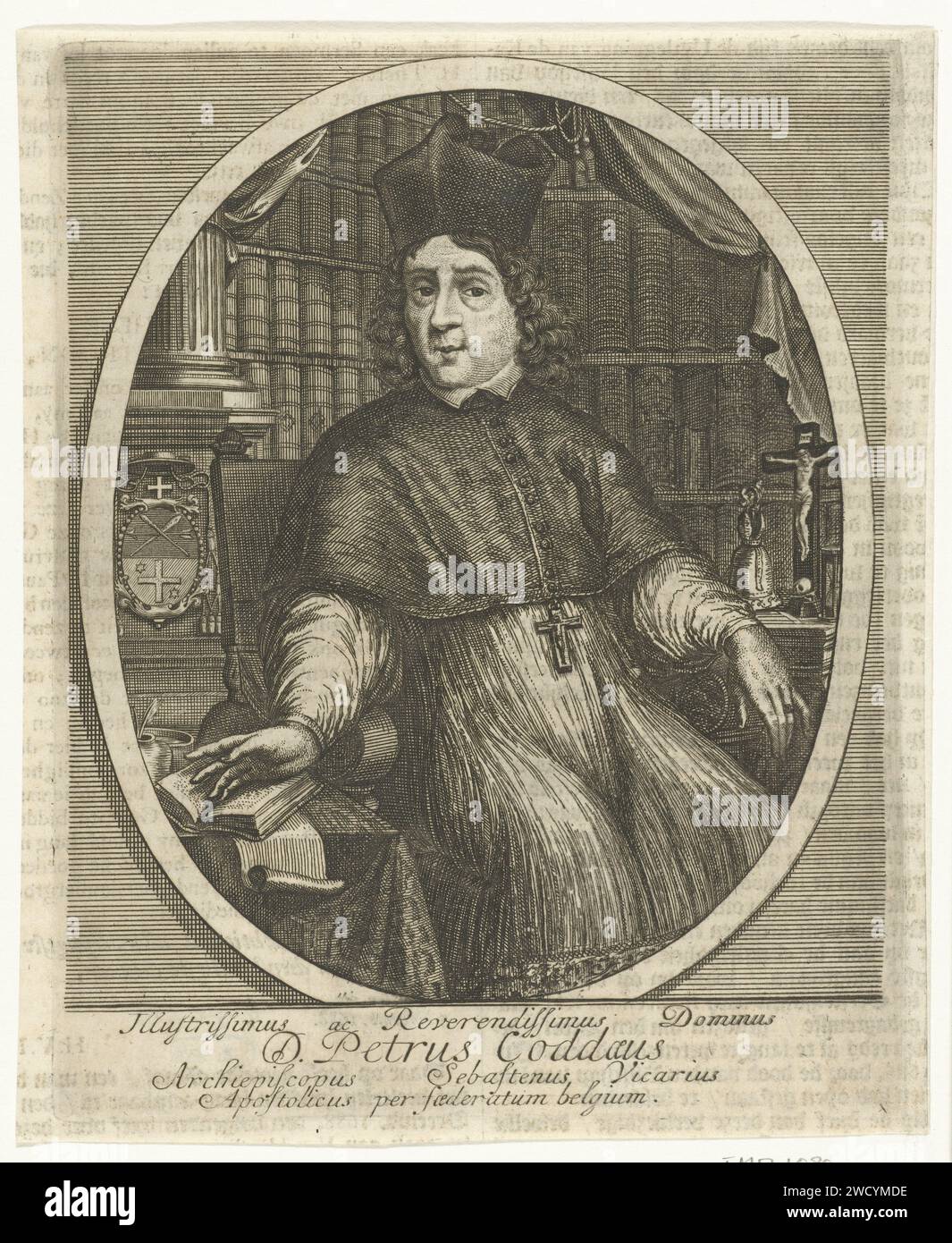 Portrait of Apostolic Vicar Petrus Codde, François Van Bleyswijck ...