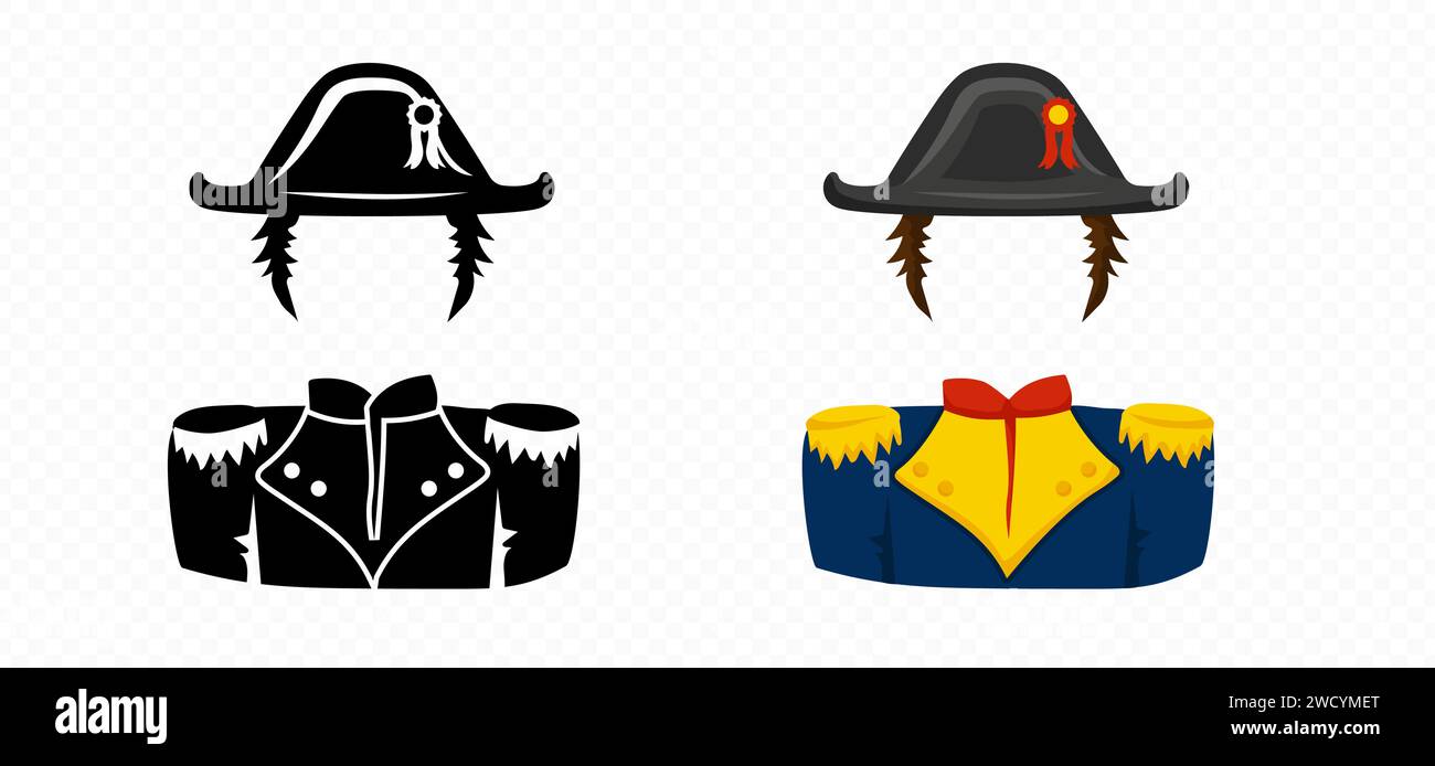 Napoleon Bonaparte france leader historical person silhouette vector ...