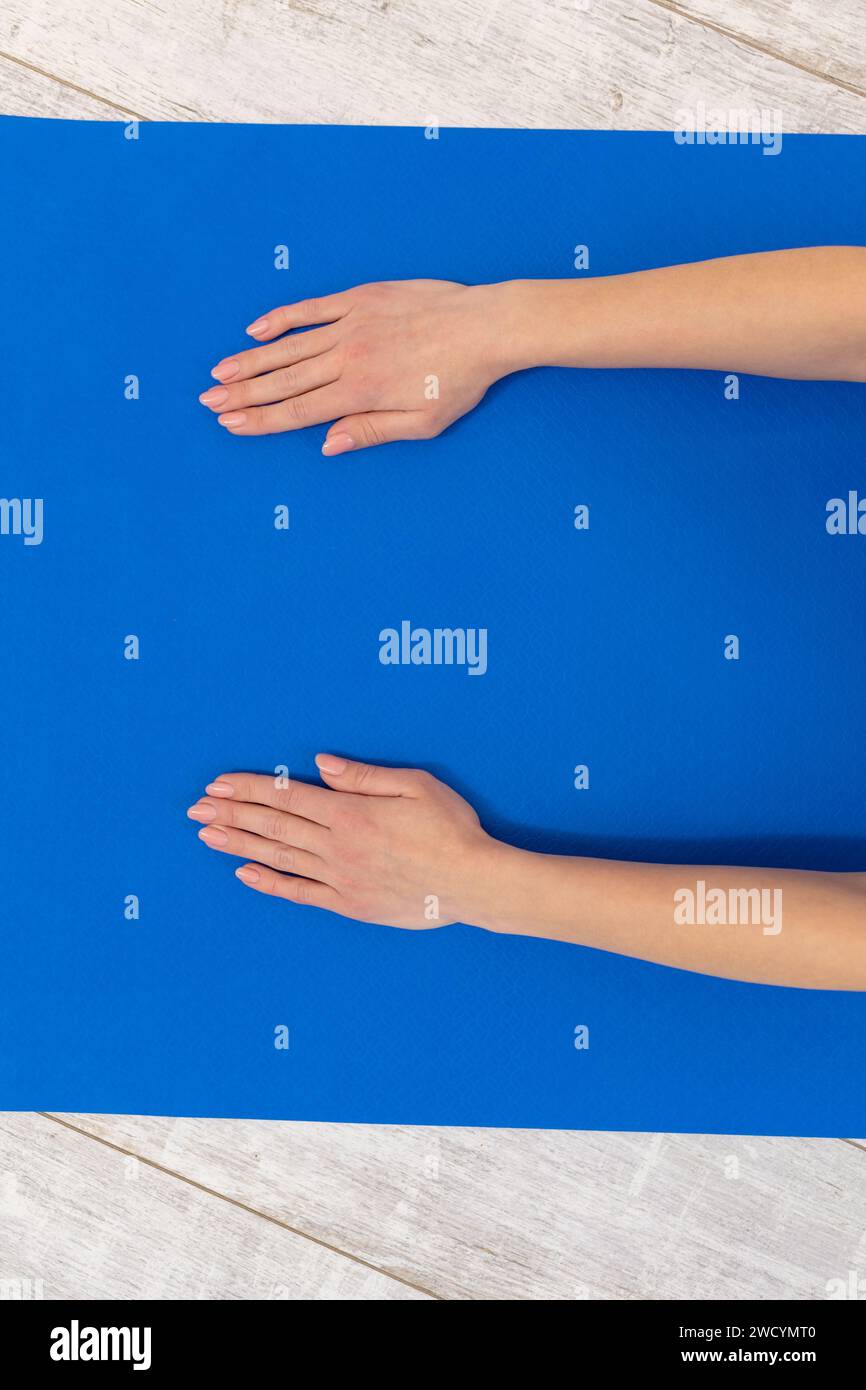 Close up picture of female stretched arms Stock Photo - Alamy