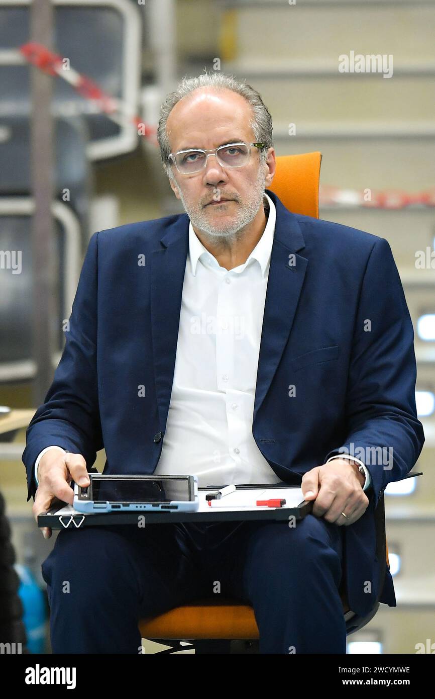 Jastrzebie Zdroj, Poland. 17th Jan, 2024. Marcelo Mendez during the CEV Men Volleyball Champions ...