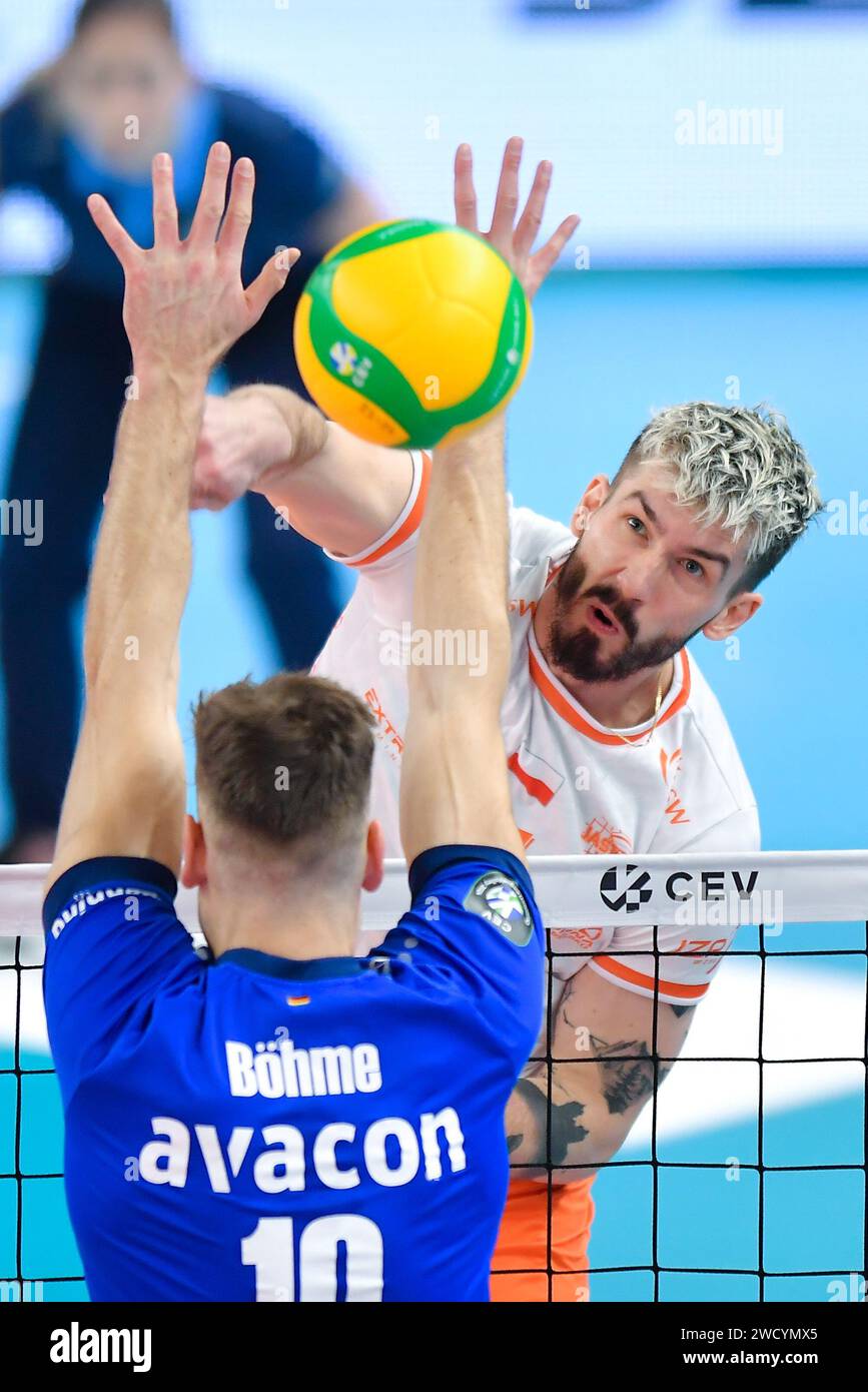 Jastrzebie Zdroj, Poland. 17th Jan, 2024. Tomasz Fornal during the CEV ...