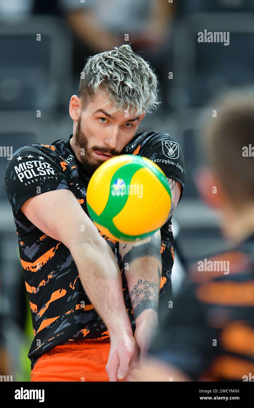 Jastrzebie Zdroj, Poland. 17th Jan, 2024. Tomasz Fornal during the CEV ...