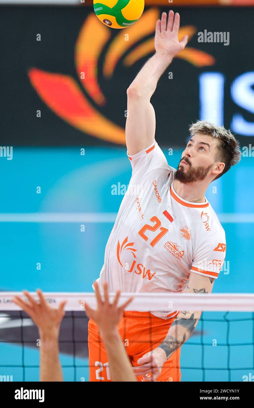 Jastrzebie Zdroj, Poland. 17th Jan, 2024. Tomasz Fornal during the CEV ...