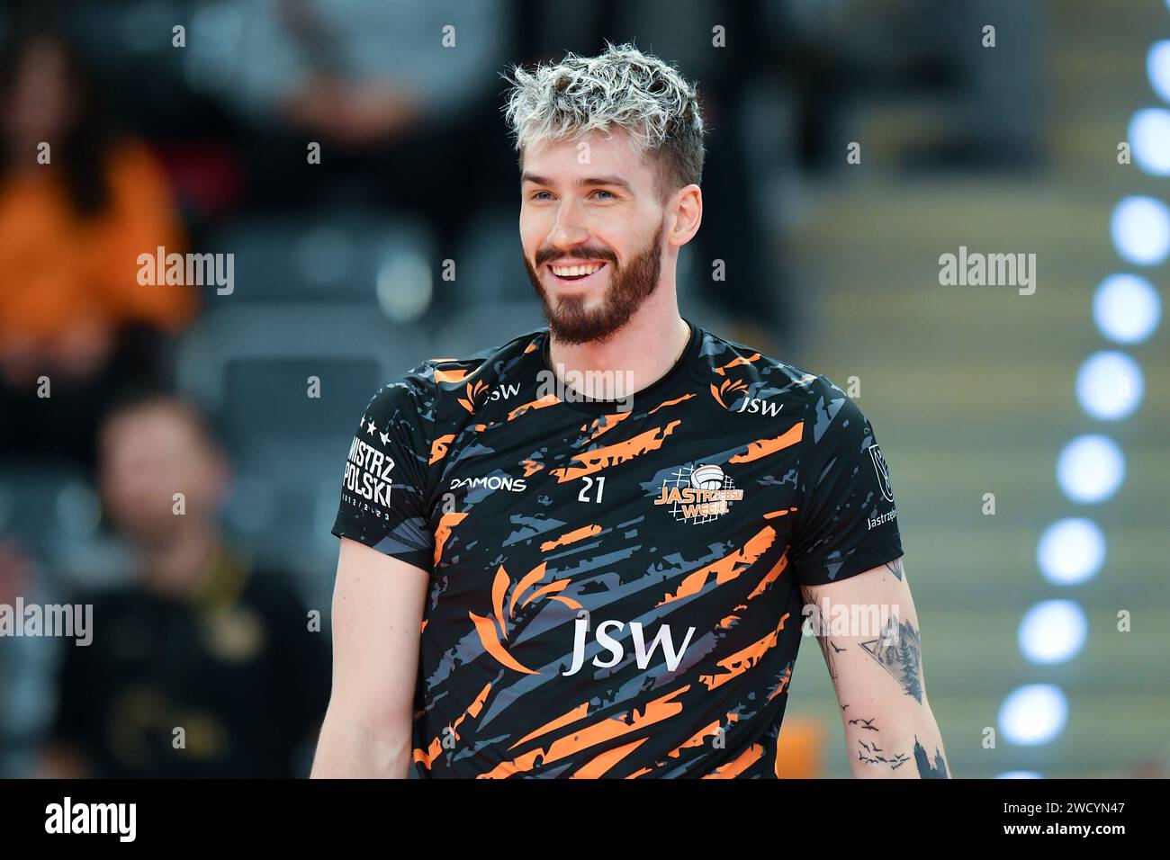 Jastrzebie Zdroj, Poland. 17th Jan, 2024. Tomasz Fornal during the CEV ...