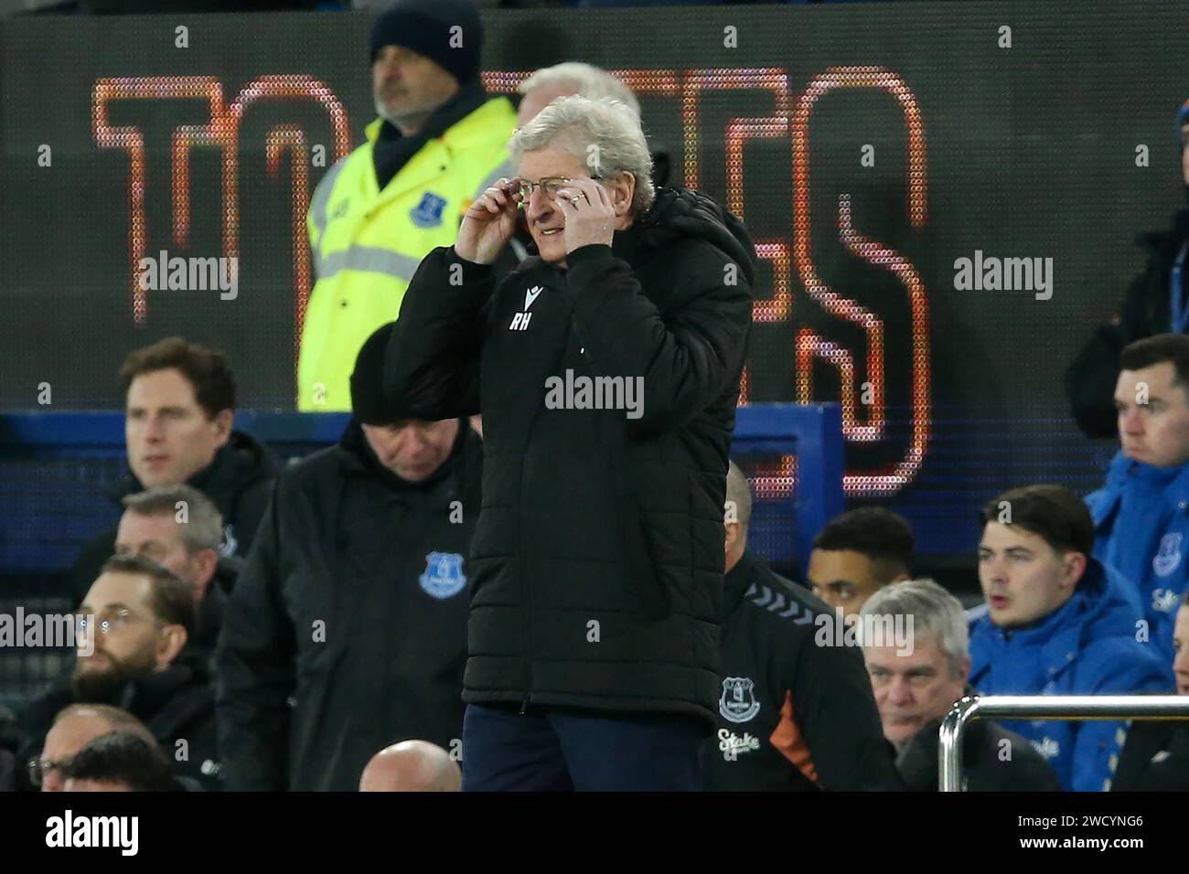 Liverpool, UK. 17th Jan, 2024. Roy Hodgson, the Crystal Palace manager ...