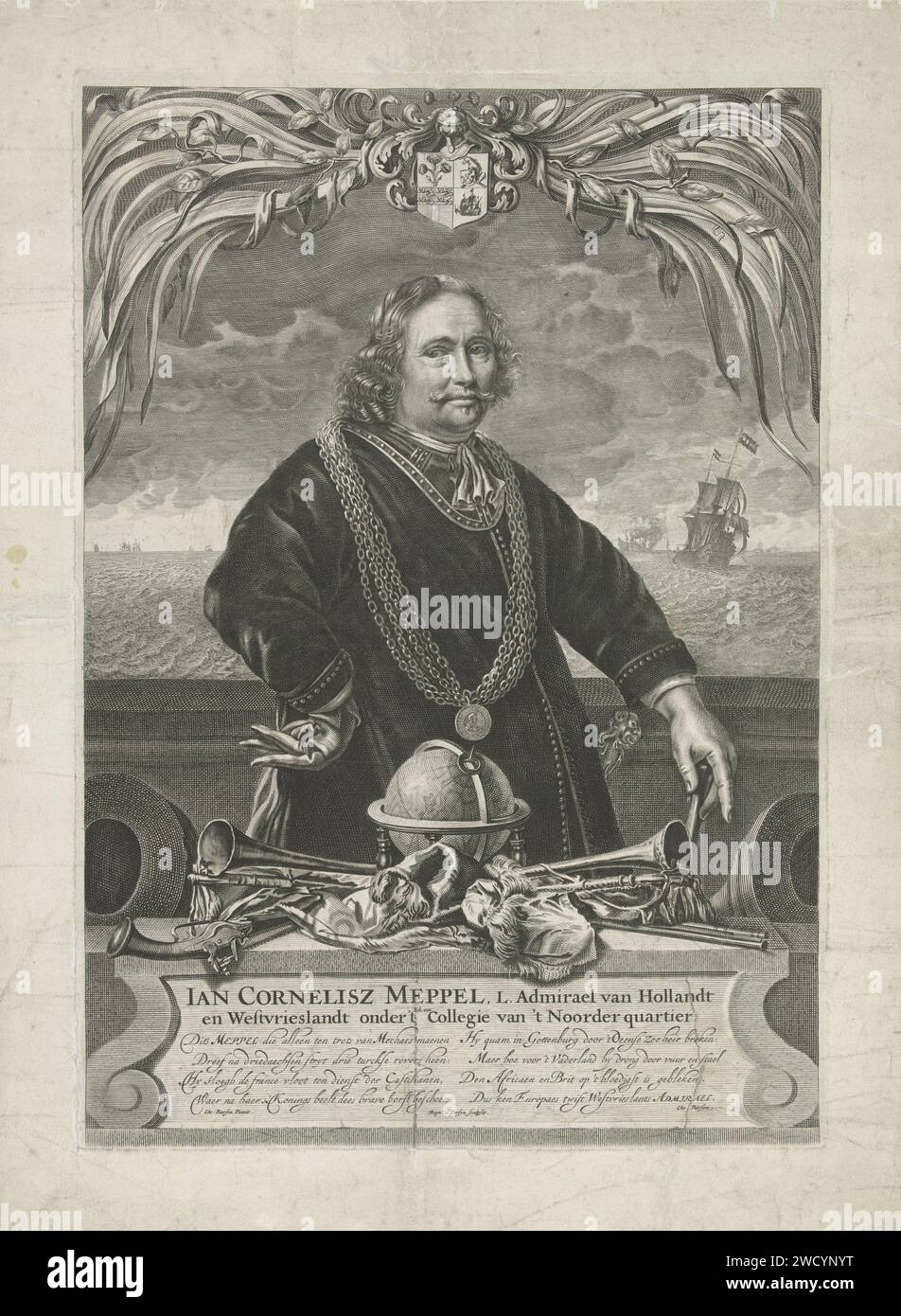 Portrait of Jan Corneliszoon Meppel, Reinier van Persijn, after ...