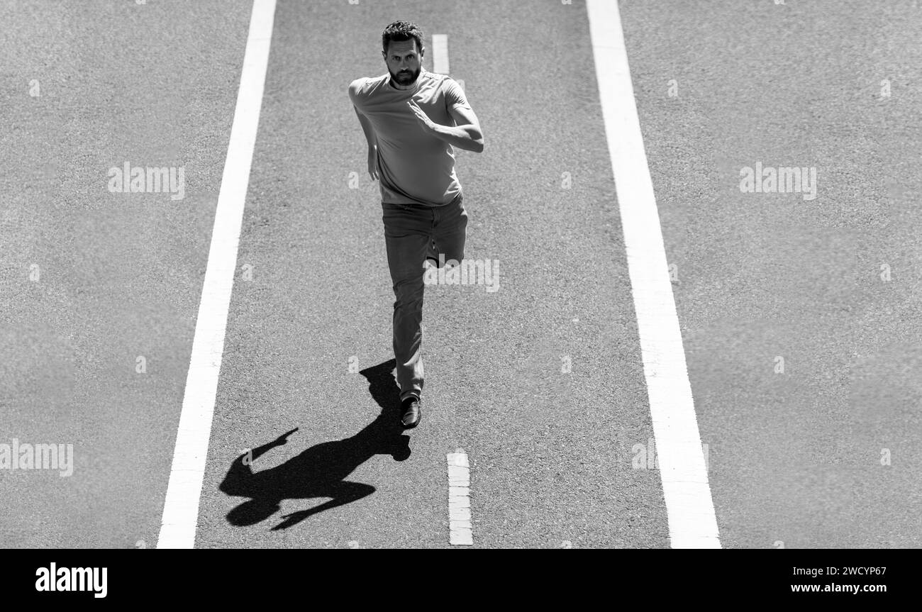 Fitness sports runner motivation Black and White Stock Photos & Images ...