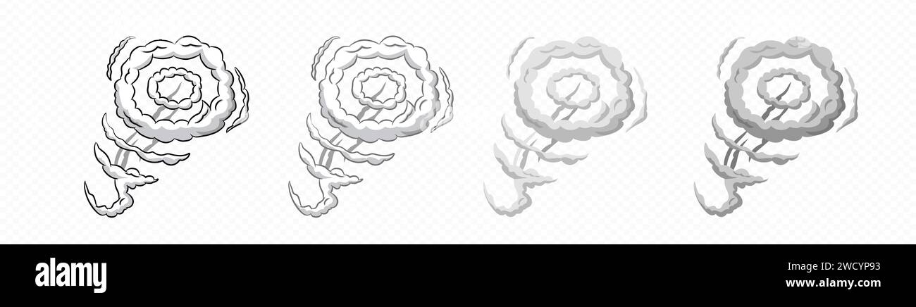 Smoke cartoon vector wind puff . Comic smoke puff Stock Vector Image ...