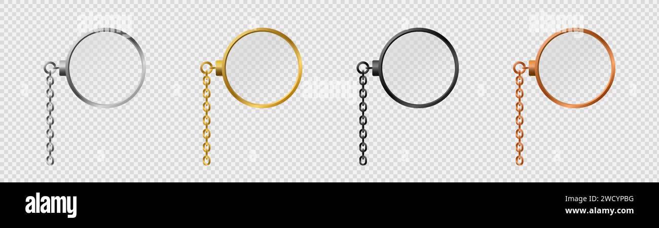Vintage monocles on chain template Stock Vector Image & Art - Alamy