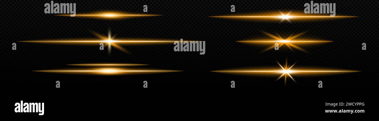 Neon gold flash glowing purple line. Neon golden beam Stock Vector ...