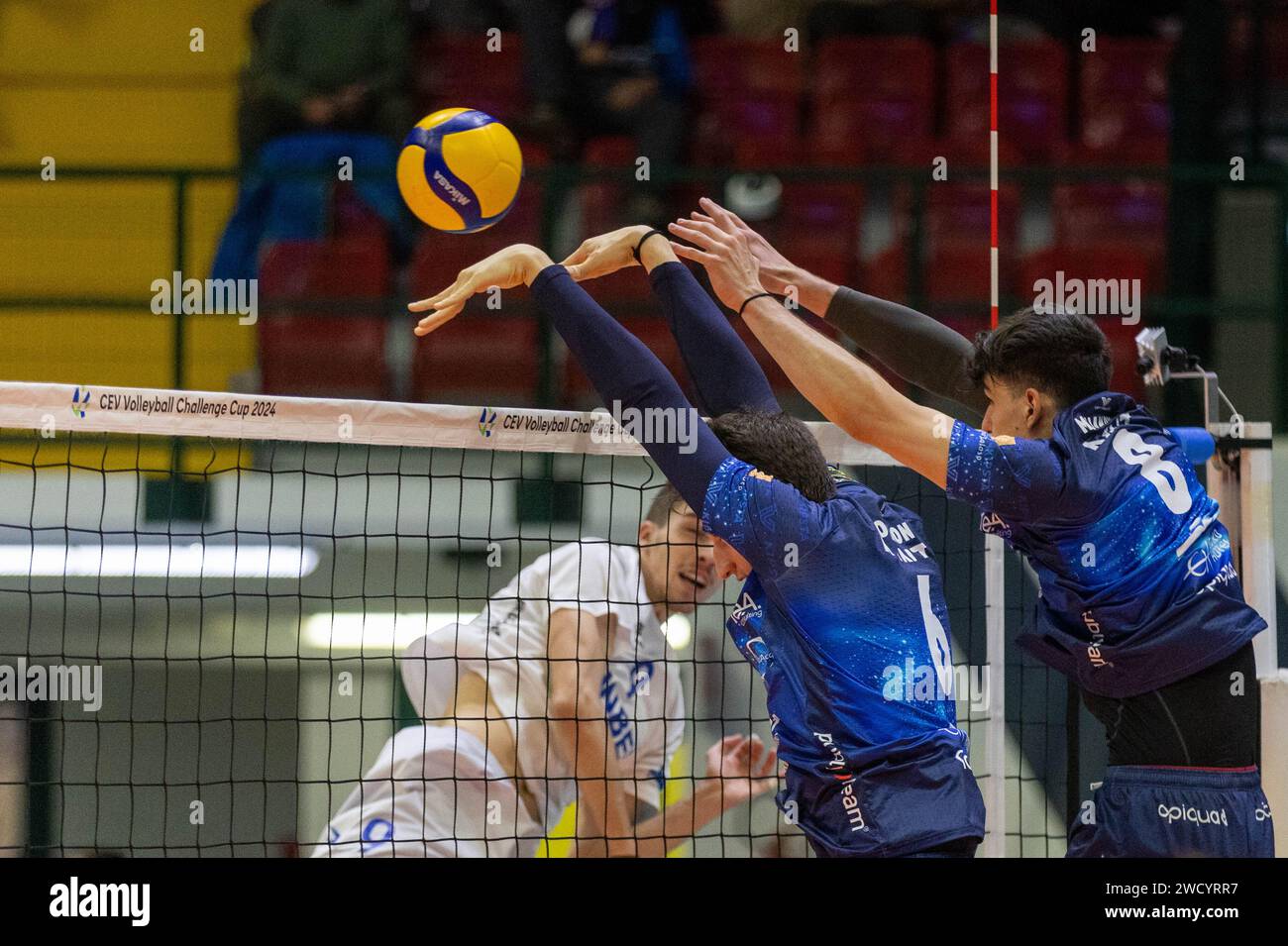 Monza, Italy. 17th Jan, 2024. Spike of Vladimir Garkov (Levski Sofia ...