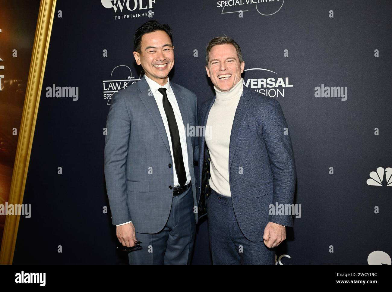 Joel de la Fuente, left, and Mike Doyle attend the "Law & Order: SVU ...