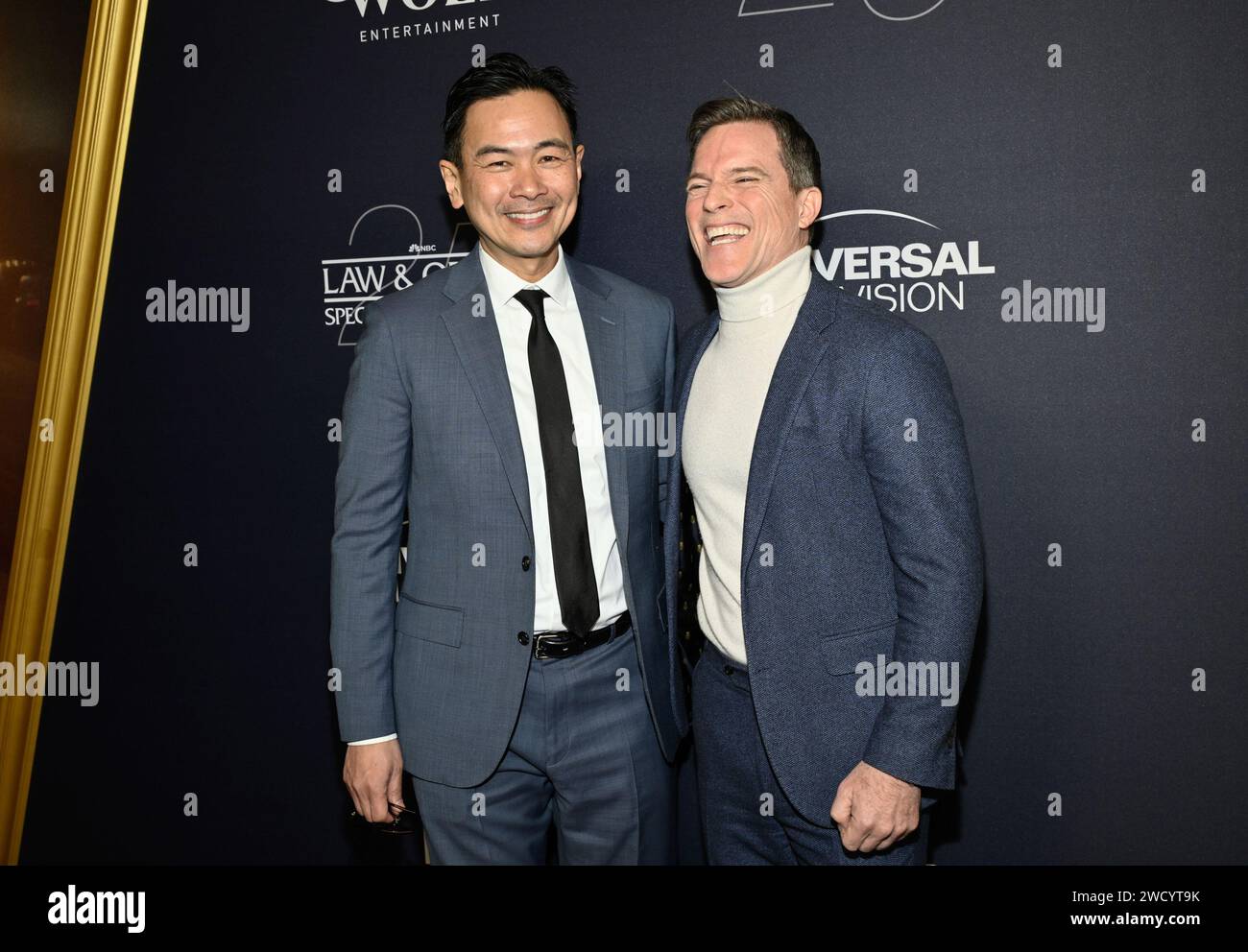Joel de la Fuente, left, and Mike Doyle attend the "Law & Order: SVU ...