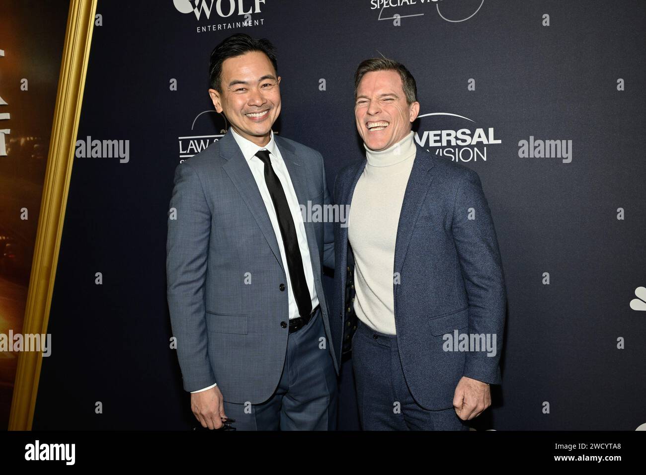 Joel de la Fuente, left, and Mike Doyle attend the "Law & Order: SVU ...