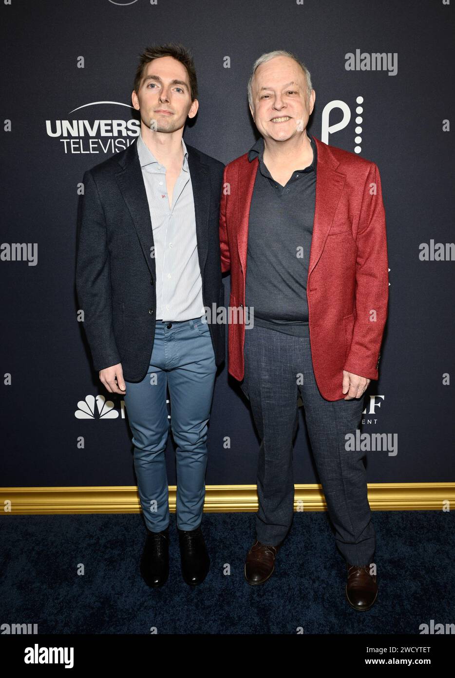 Neal Baer, right, and Brandon Weiss attend the "Law & Order: SVU" 25th ...