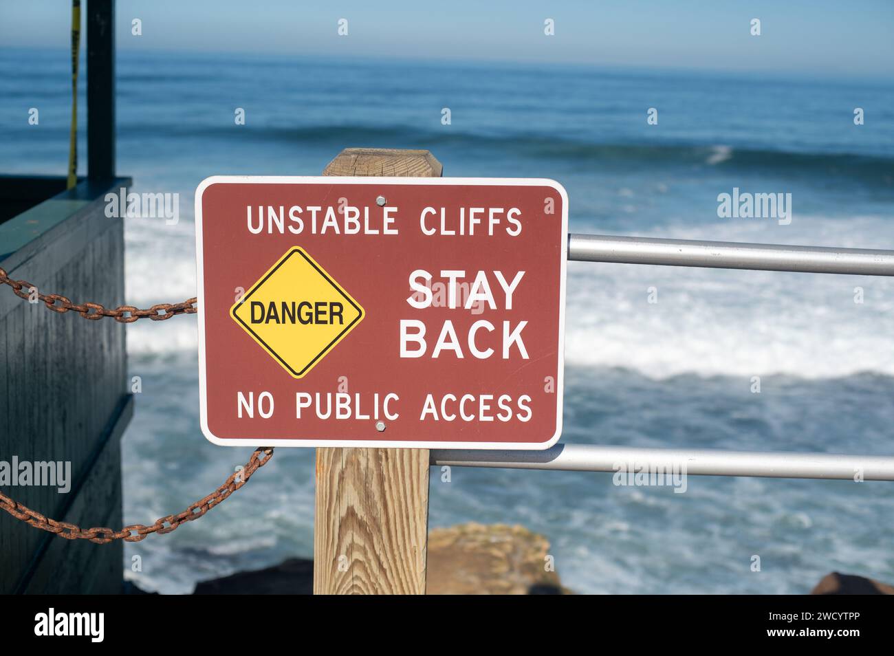 Stay back sign hi-res stock photography and images - Alamy