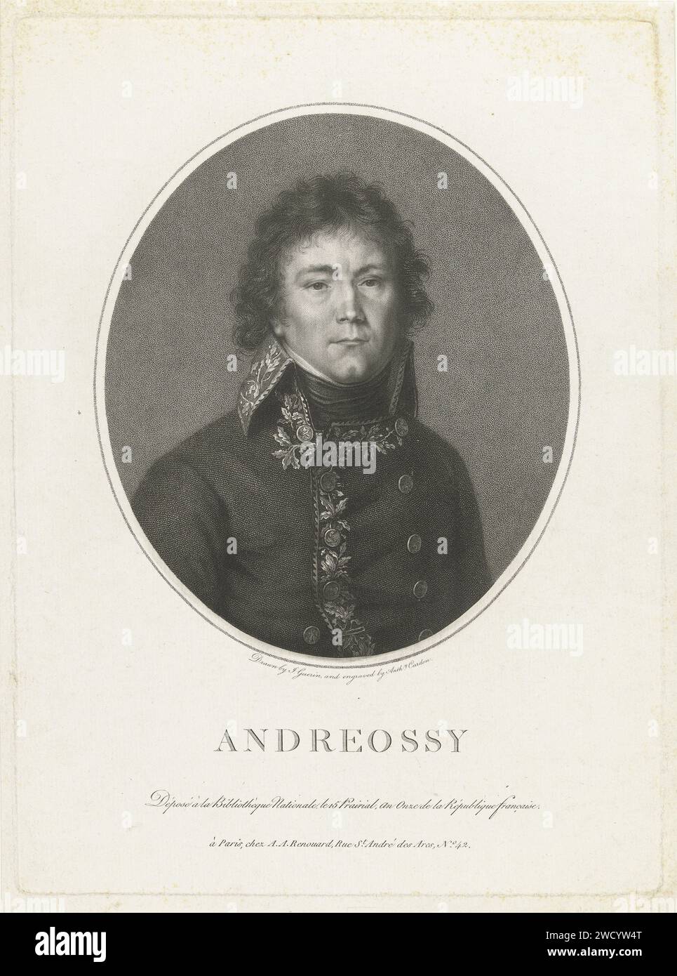 PORTRET VAN GENERAL Antoine-François Andréossy, Antoine CARDON, after ...