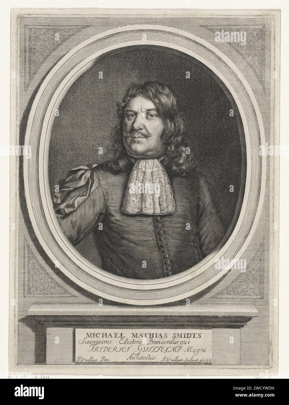 Portret van Michael Mathias Smidts, Andries Vaillant, after Jacques ...