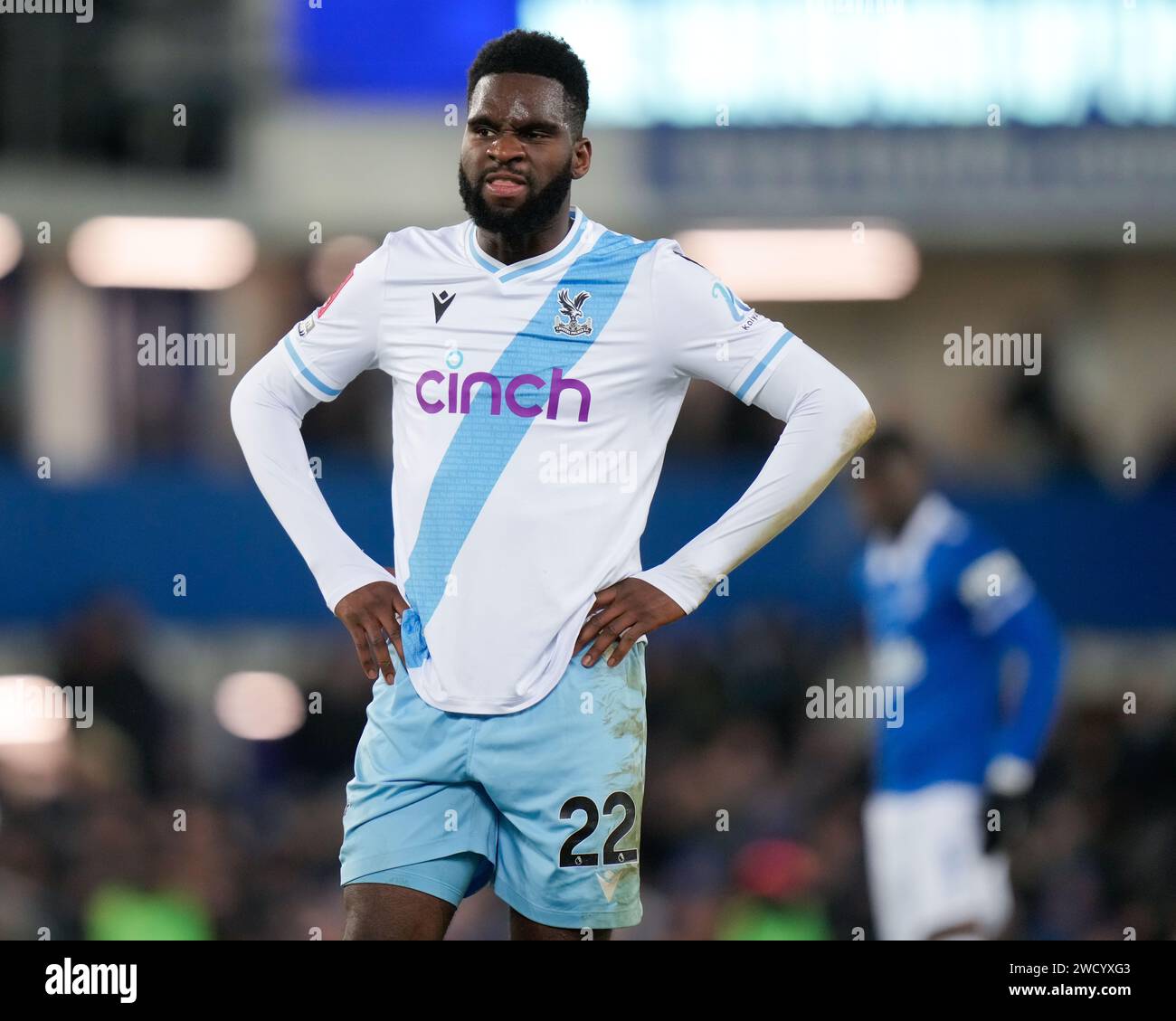 Liverpool, UK. 17th Jan, 2024. Odsonne Édouard of Crystal Palace shows ...