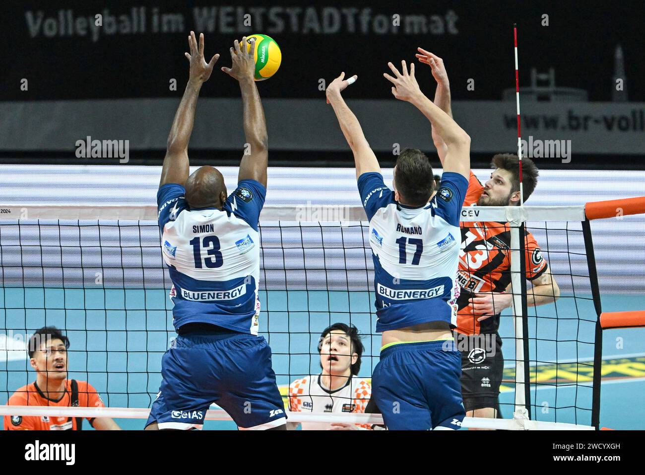 Berlin, Deutschland 17. Januar 2024: CL Volleyball - 2023/2024 - Berlin ...