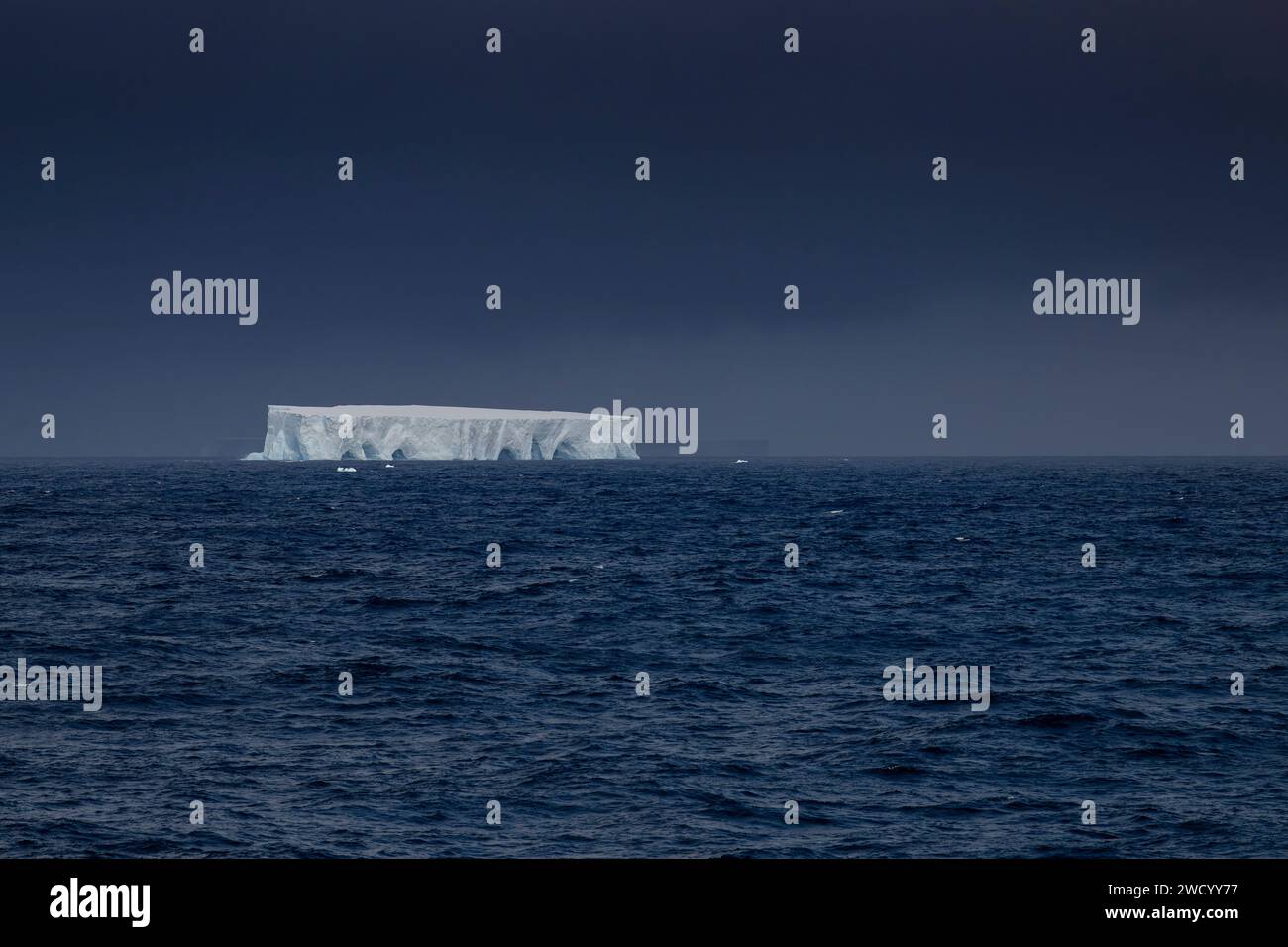 Iceberg at sea between South Georgia Island and the Antarctic Peninsula ...