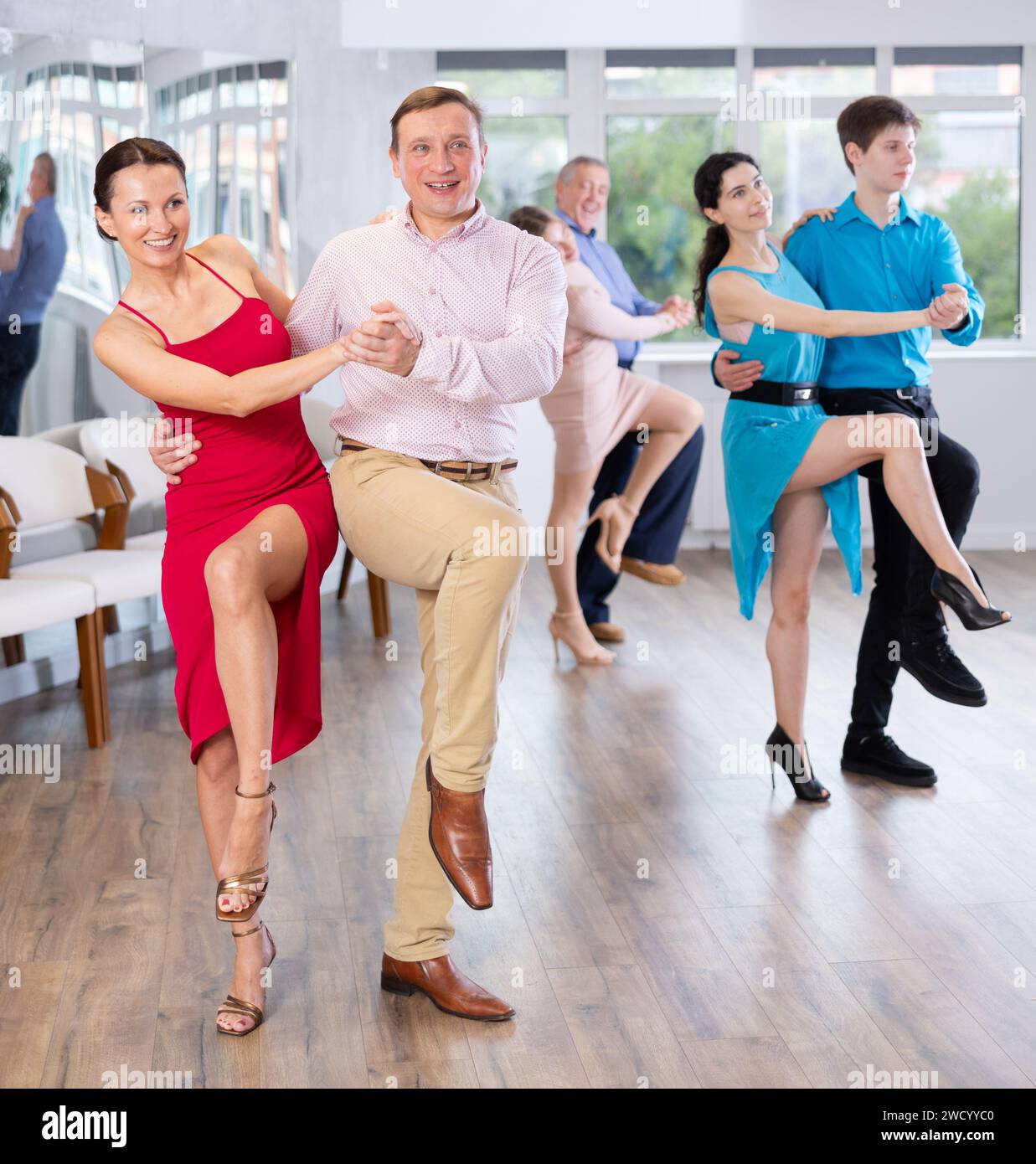 Adult couple dancing Stock Photo - Alamy