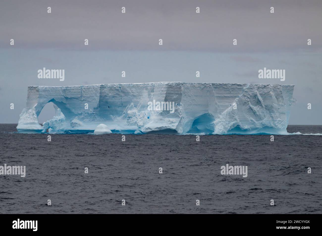 Iceberg at sea between South Georgia Island and the Antarctic Peninsula ...