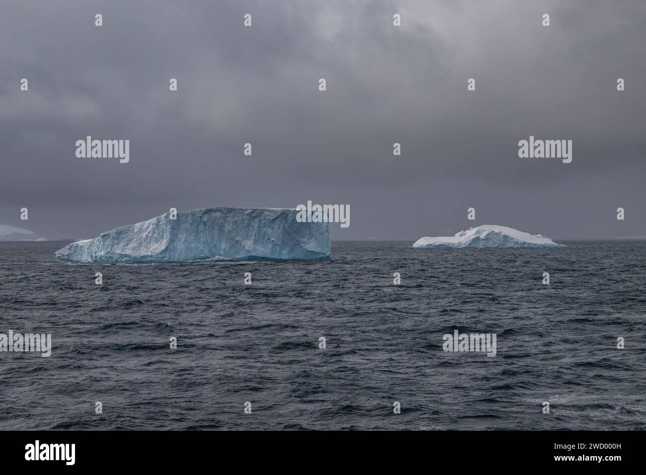 Icebergs Brialmont Cove, Antarctica, Antarctic peninsula, numerous ...