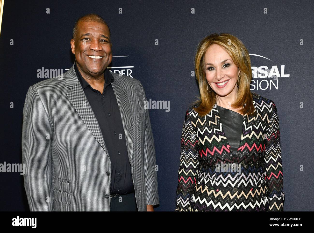 Curt Menefee, left, and Rosanna Scotto attend the "Law & Order: SVU ...
