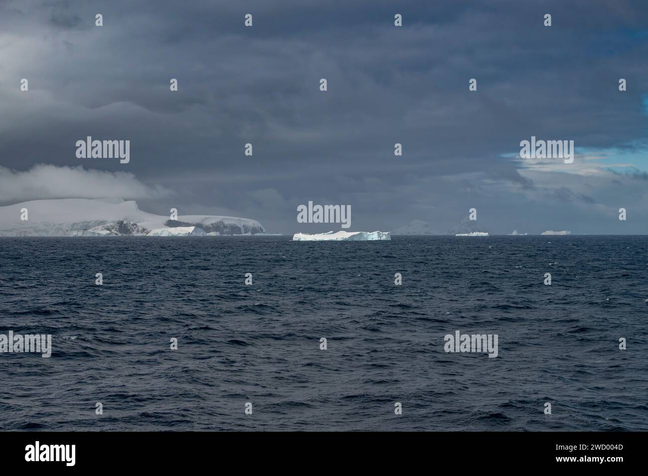 Icebergs Brialmont Cove, Antarctica, Antarctic peninsula, numerous ...