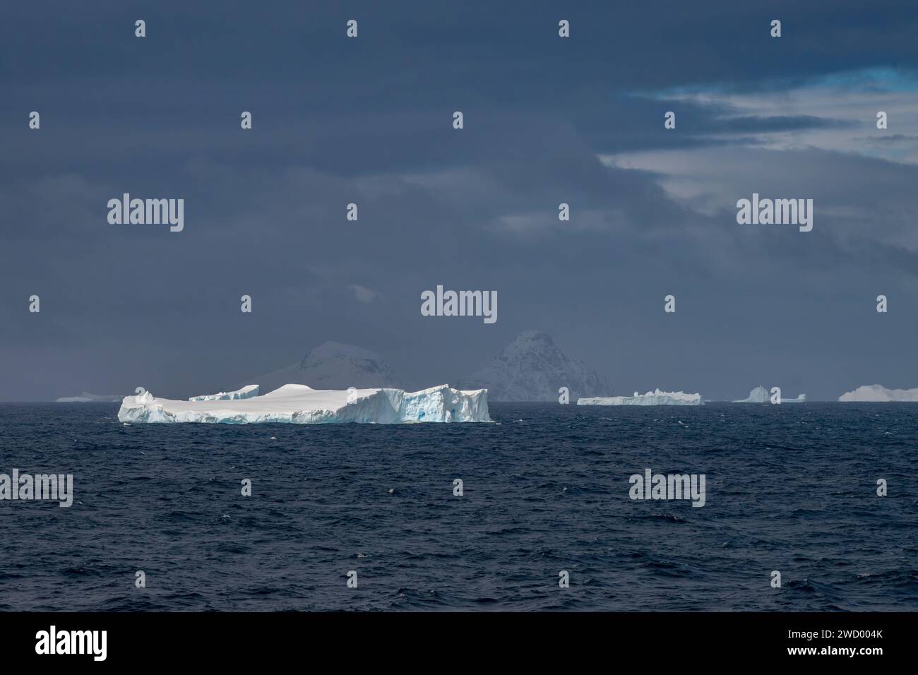 Icebergs Brialmont Cove, Antarctica, Antarctic peninsula, numerous ...