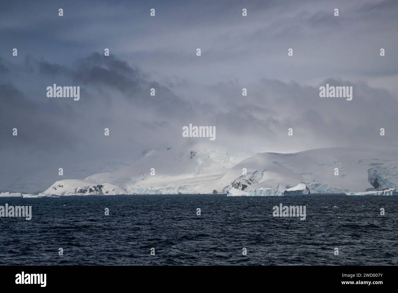 Icebergs Brialmont Cove, Antarctica, Antarctic peninsula, numerous ...