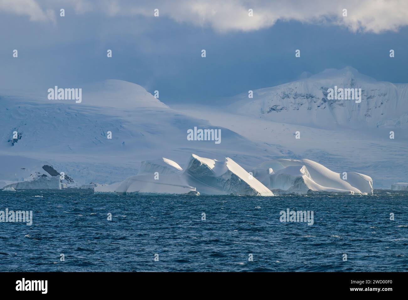 Icebergs Brialmont Cove, Antarctica, Antarctic peninsula, numerous ...