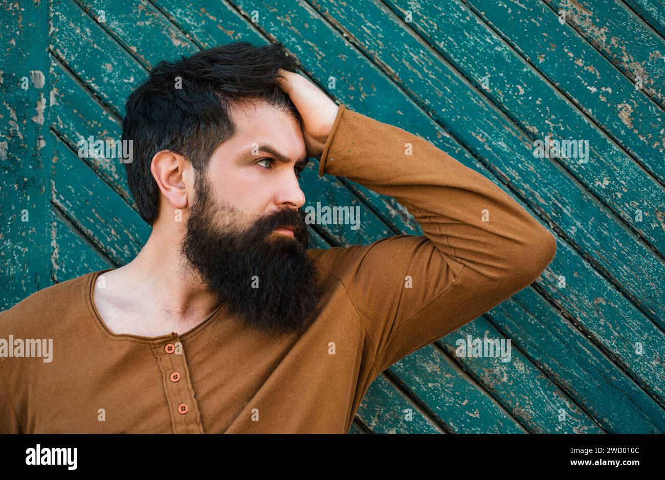 Bearded man with beard, bearded gay. Barbershop concept. Mustache men ...