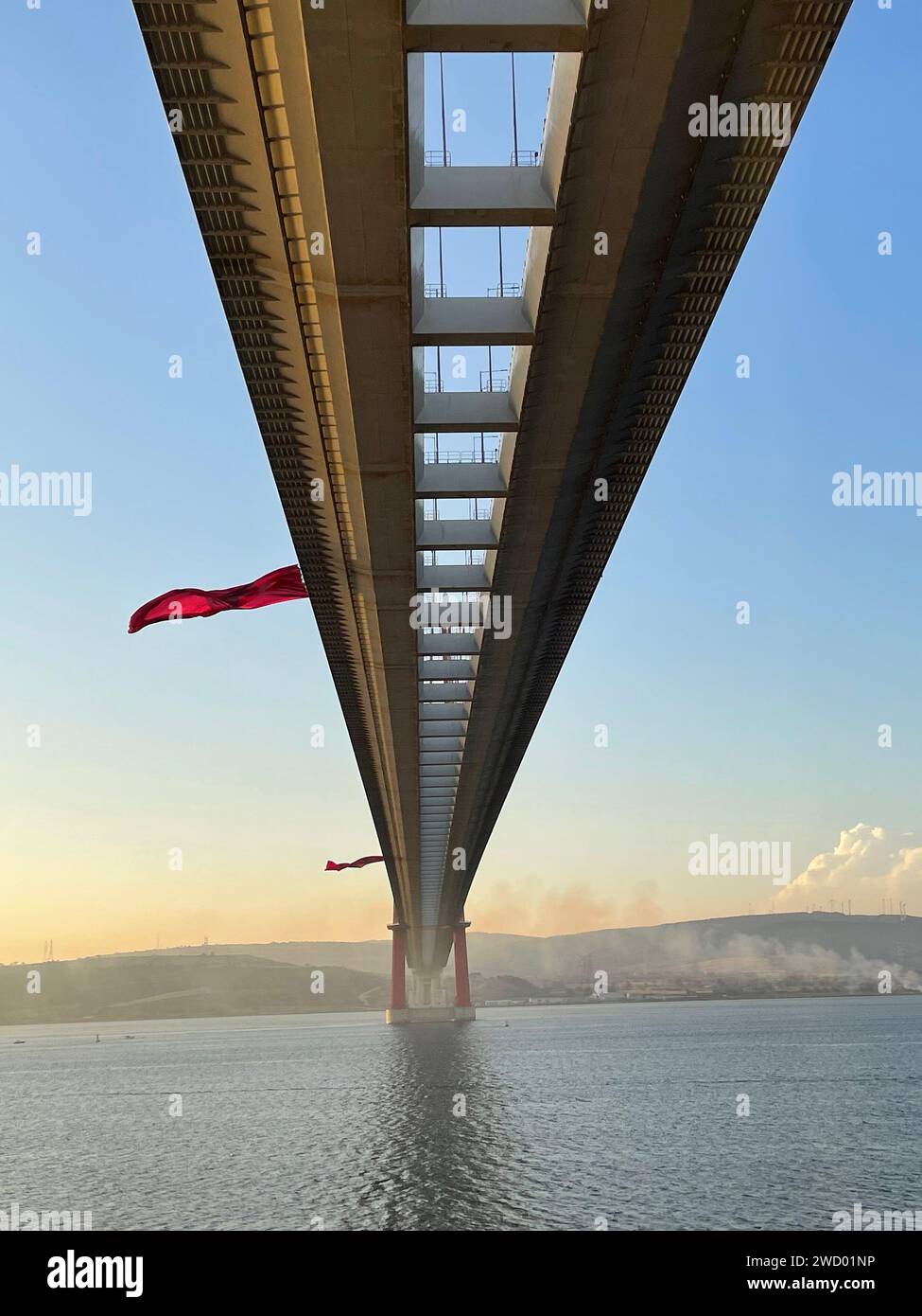 BOSPHORUS BRIDGE in Istanbul, Turkey, spans the Bosphorus Strait and ...
