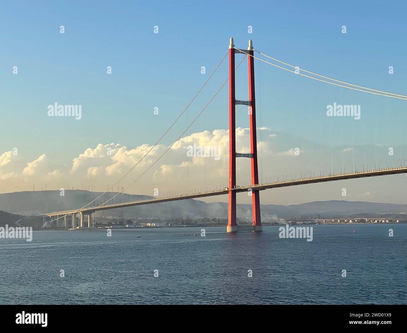BOSPHORUS BRIDGE in Istanbul, Turkey, spans the Bosphorus Strait and ...