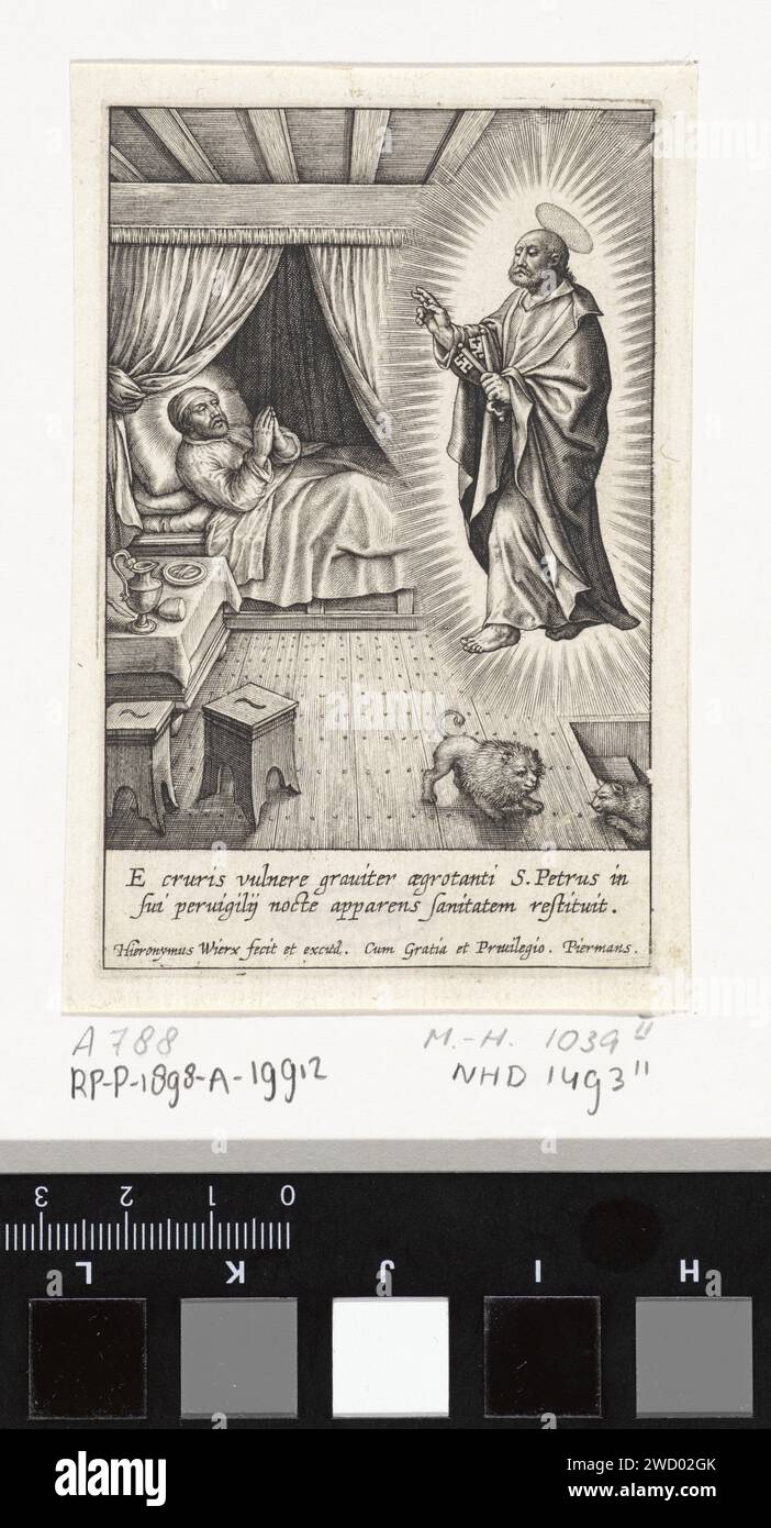 Ignatius van Loyola has a vision of Petrus, Hieronymus Wierix, 1611 - 1615 print Ignatius van ...