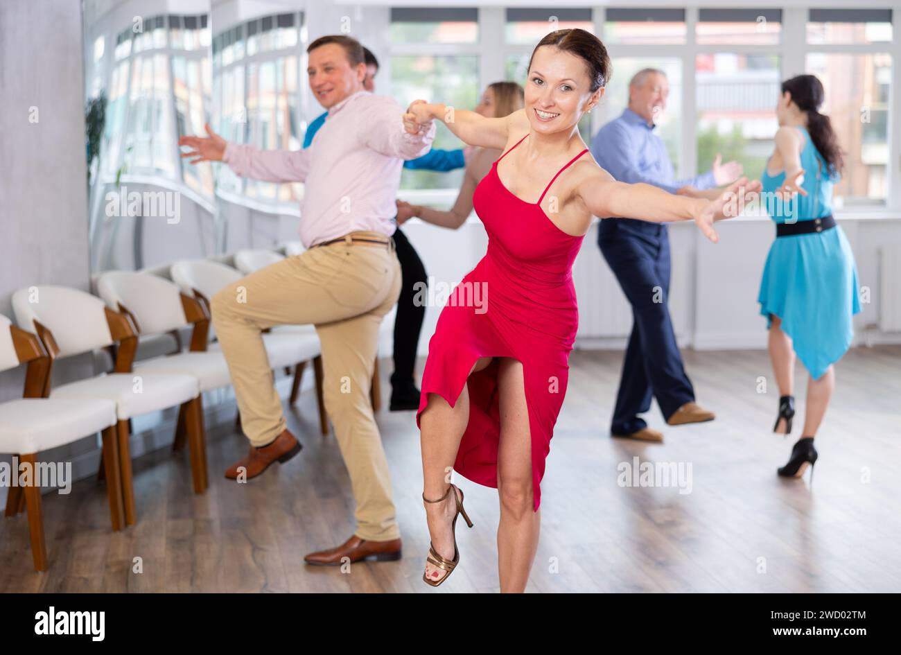 Adult couple dancing Stock Photo - Alamy