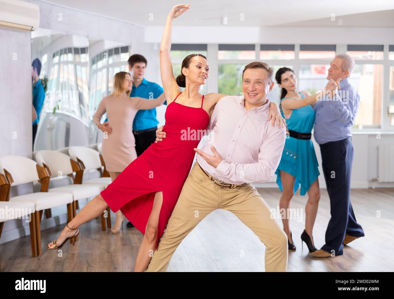 Adult couple dancing Stock Photo - Alamy